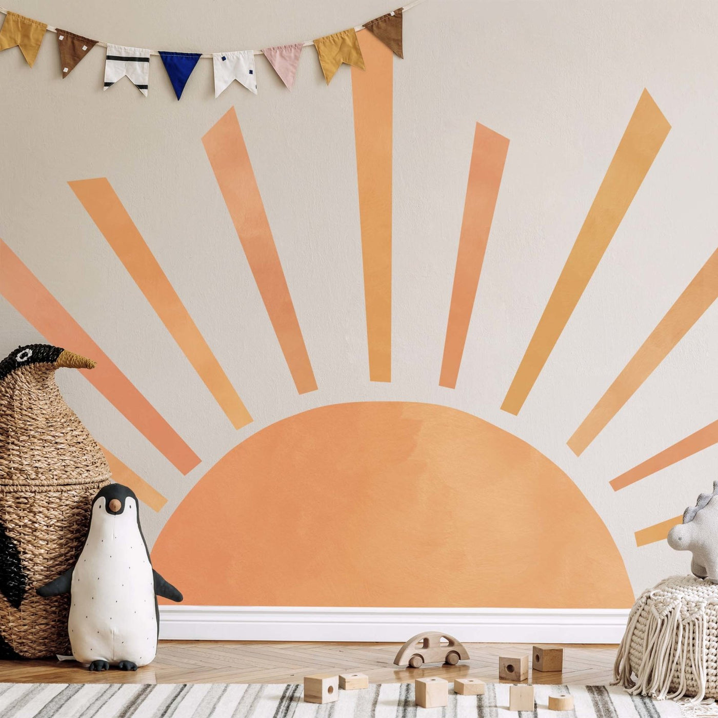 Autocollant mural Grand Soleil Levant pour les chambres d'enfants ...