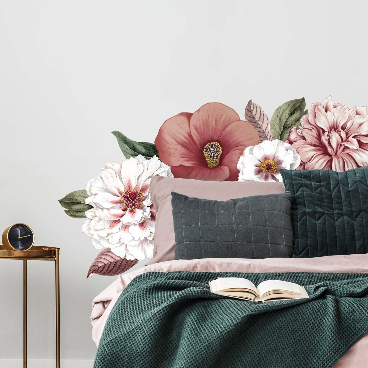 Stickers muraux à grandes fleurs vintage pour intérieurs sur mesure ...